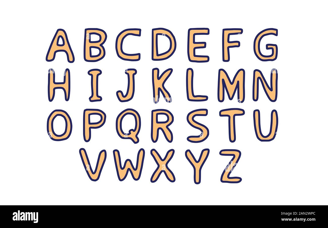 Stylized alphabet. Typography modern design. Vector letters set Stock ...