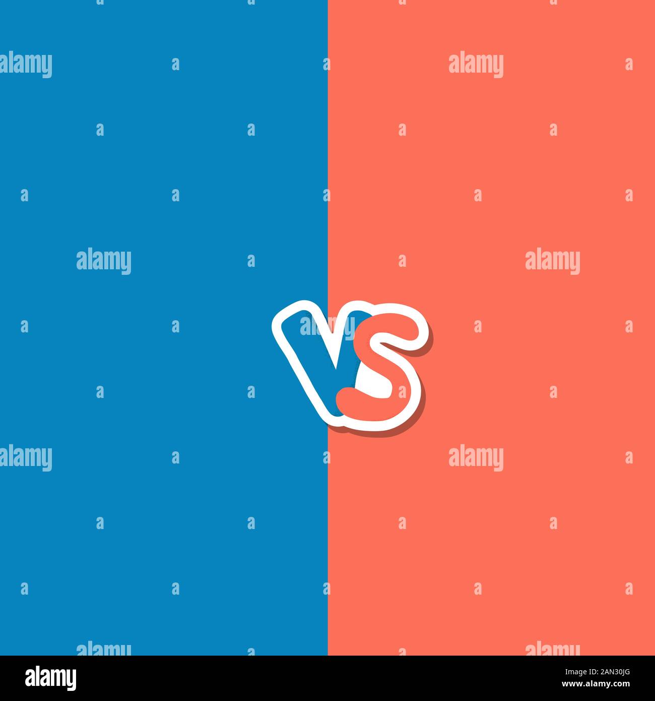 Versus sign with copy space. VS screen. Decorative battle cover with ...