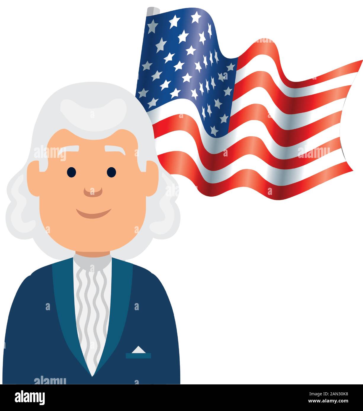 Isolated usa president man and flag vector design Stock Vector Image ...