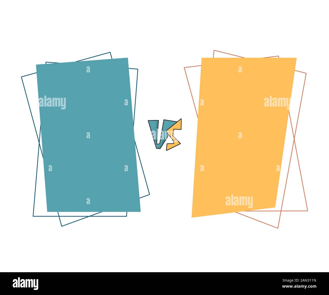 Versus sign with copy space. VS screen. Decorative battle cover with ...
