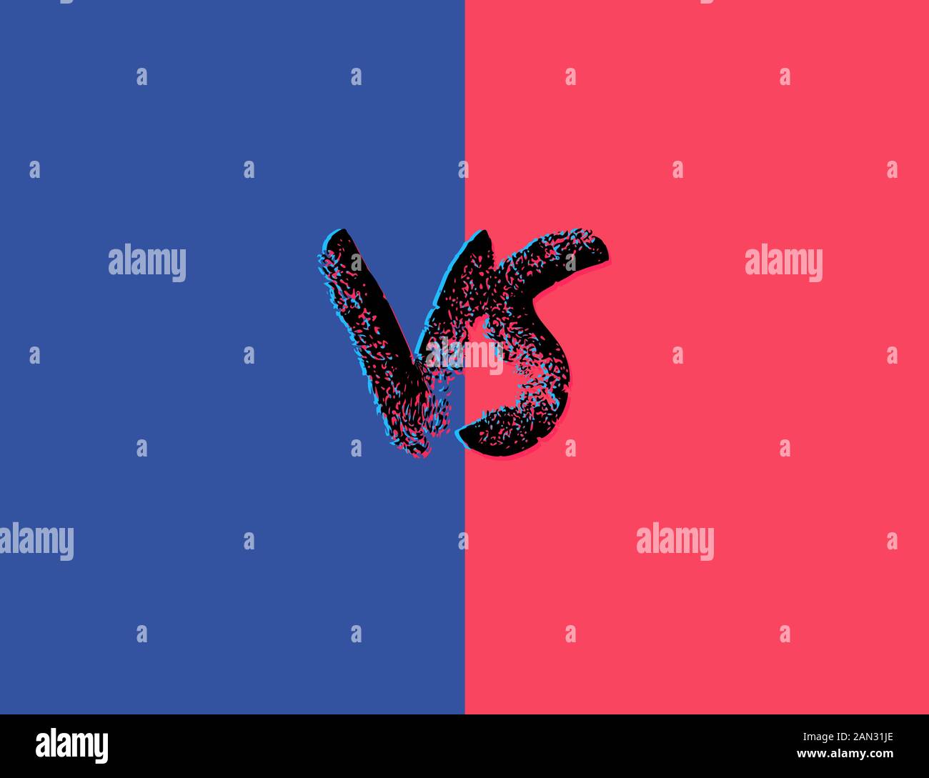 VS screen. Versus sign on divided background. Decorative battle cover ...