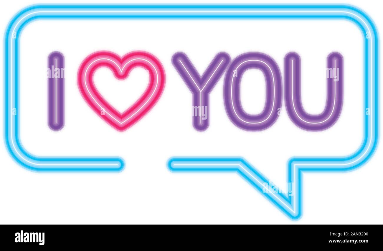 Neon background chat message Cut Out Stock Images & Pictures - Alamy