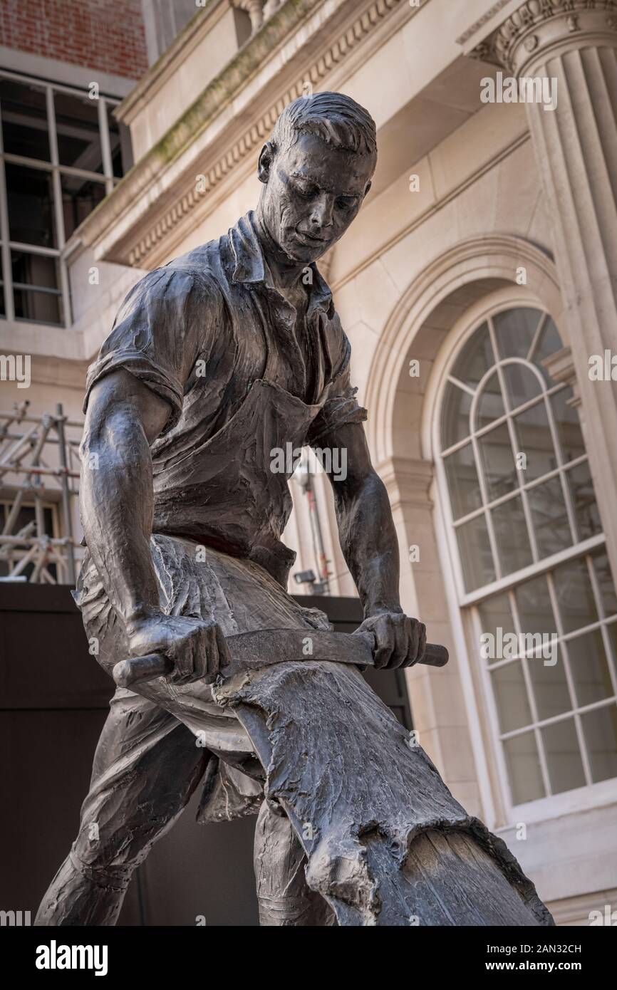 The statue of The Flesher, by Etienne Millner outside of The ...