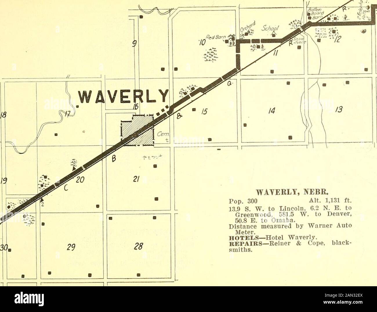 Map of waverly hi-res stock photography and images - Alamy
