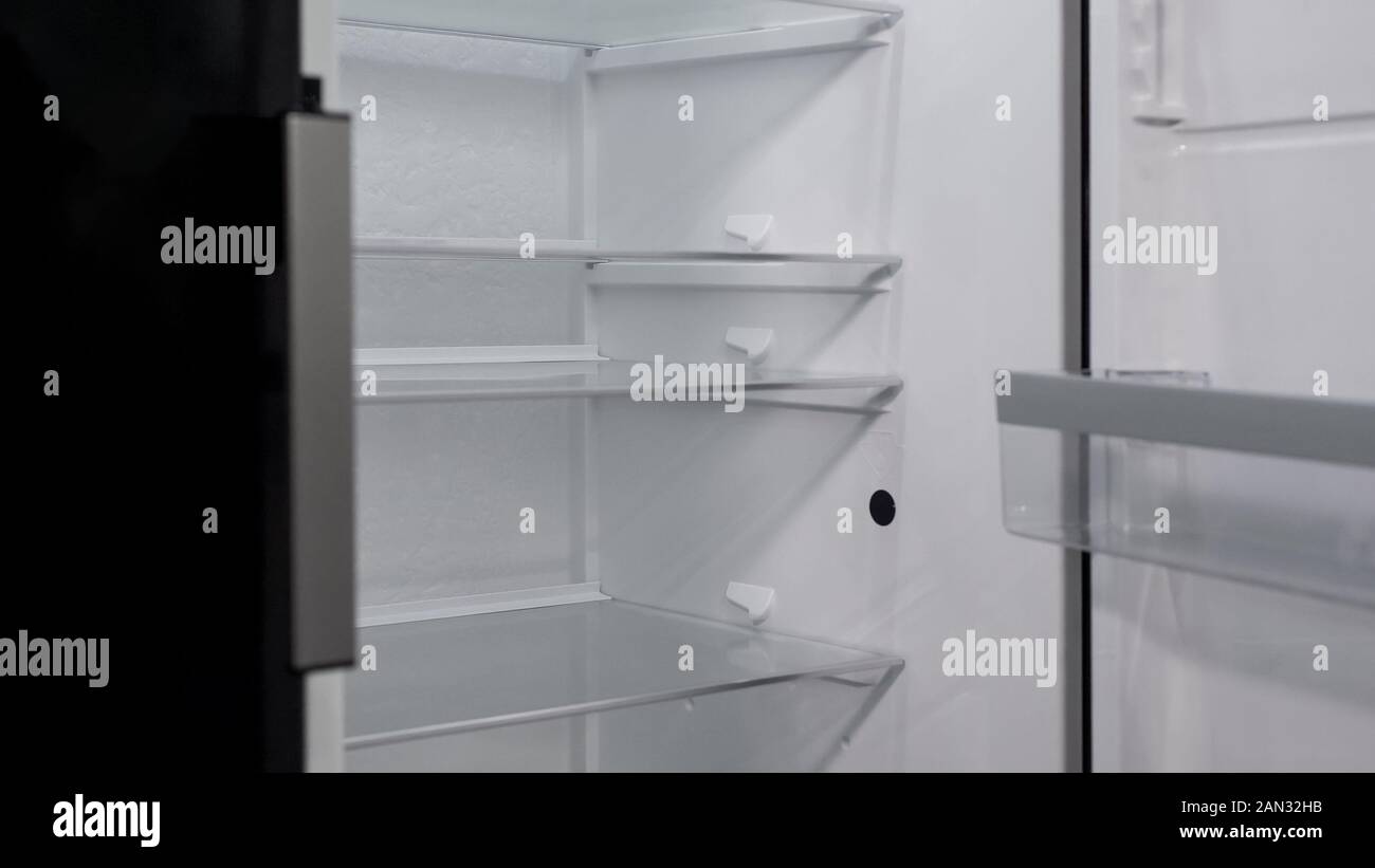 Empty supermarket refrigerator hi-res stock photography and images - Alamy