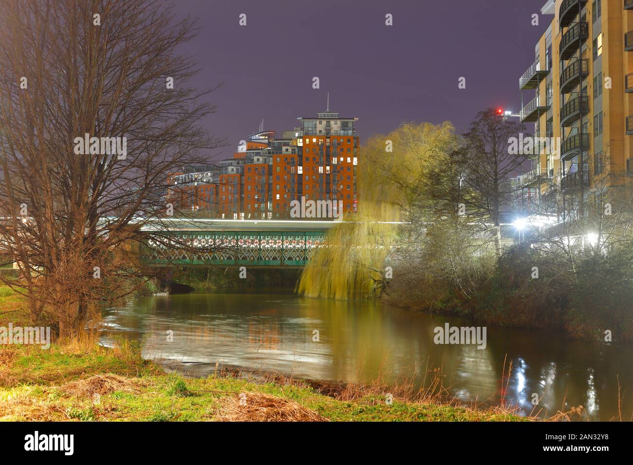 City Island & the River Aire in Leeds Stock Photo - Alamy