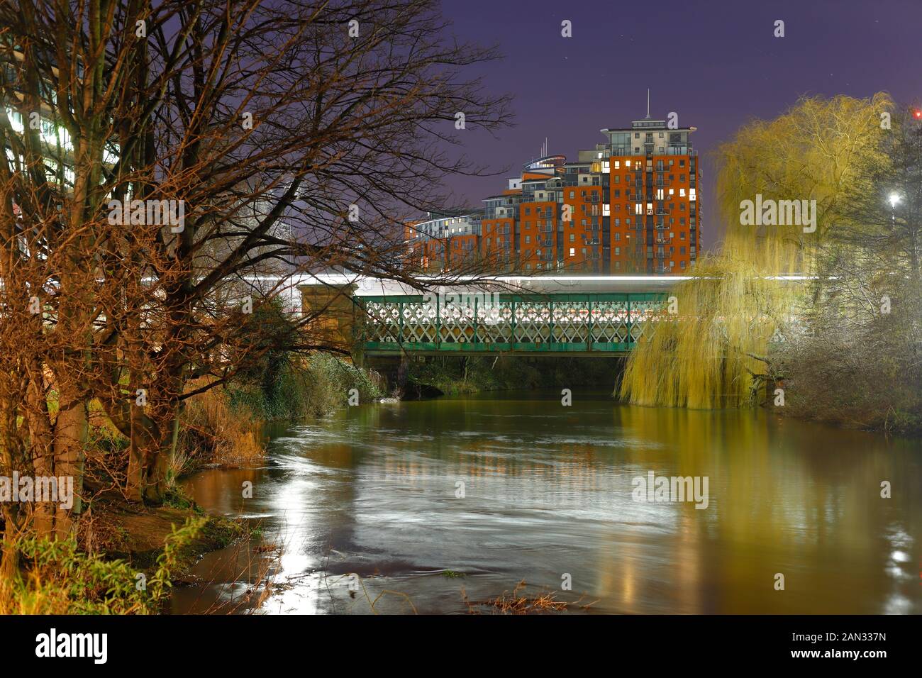 City Island & the River Aire in Leeds Stock Photo - Alamy