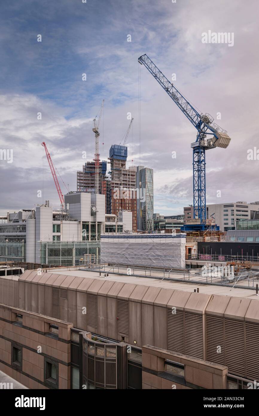 Construction of One Crown Place, London Stock Photo - Alamy