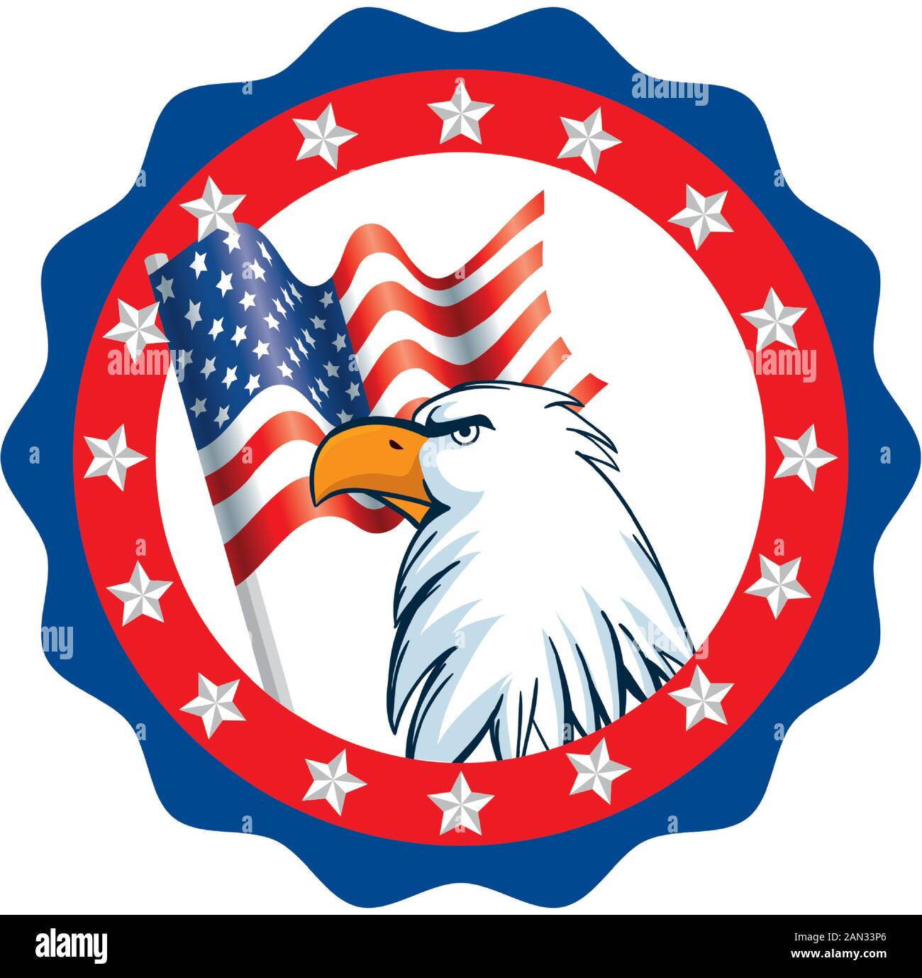 Us eagle stamp Cut Out Stock Images & Pictures - Alamy