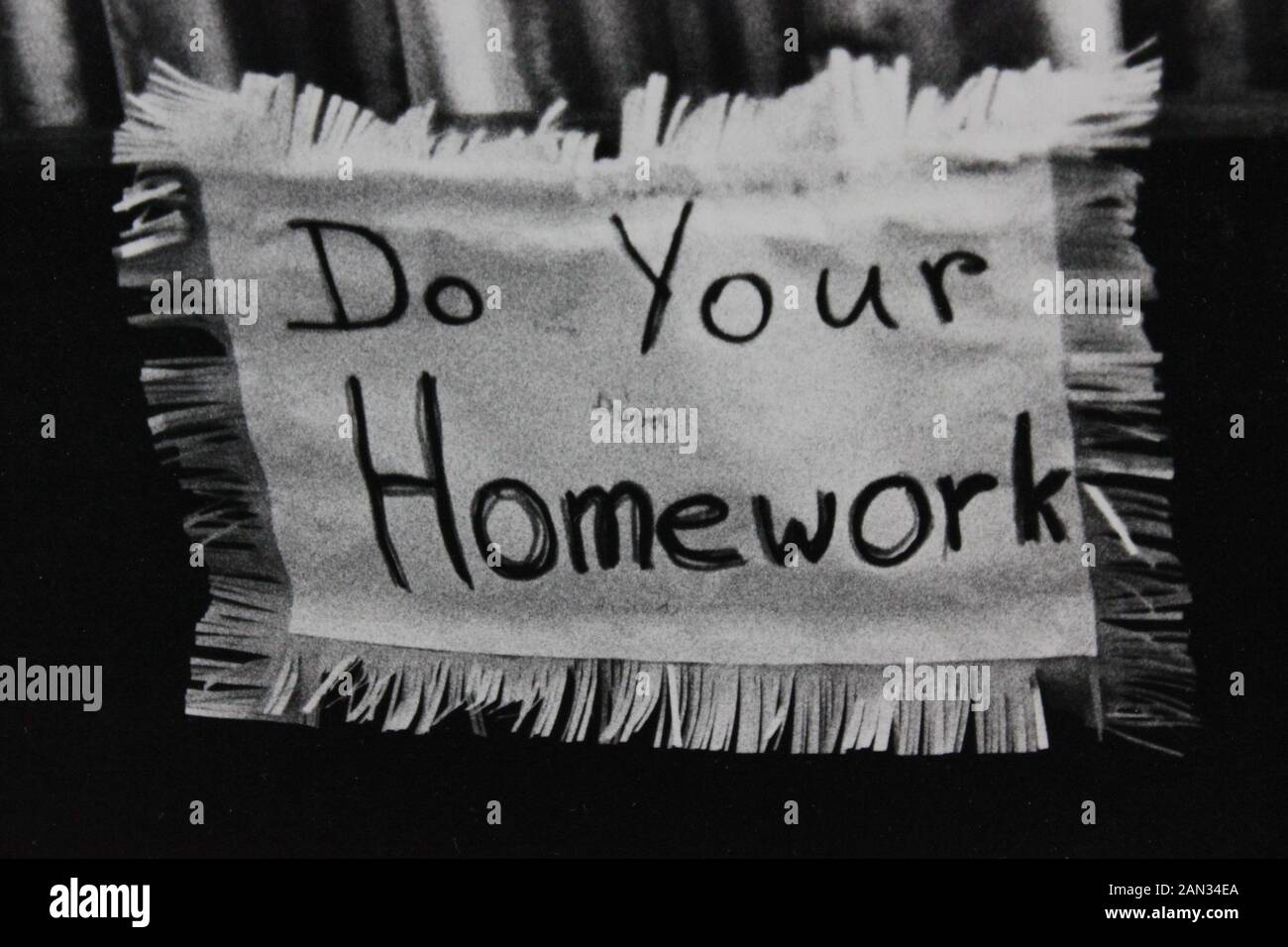 Fine seventies black and white photography of a homemade sign "Do Your ...