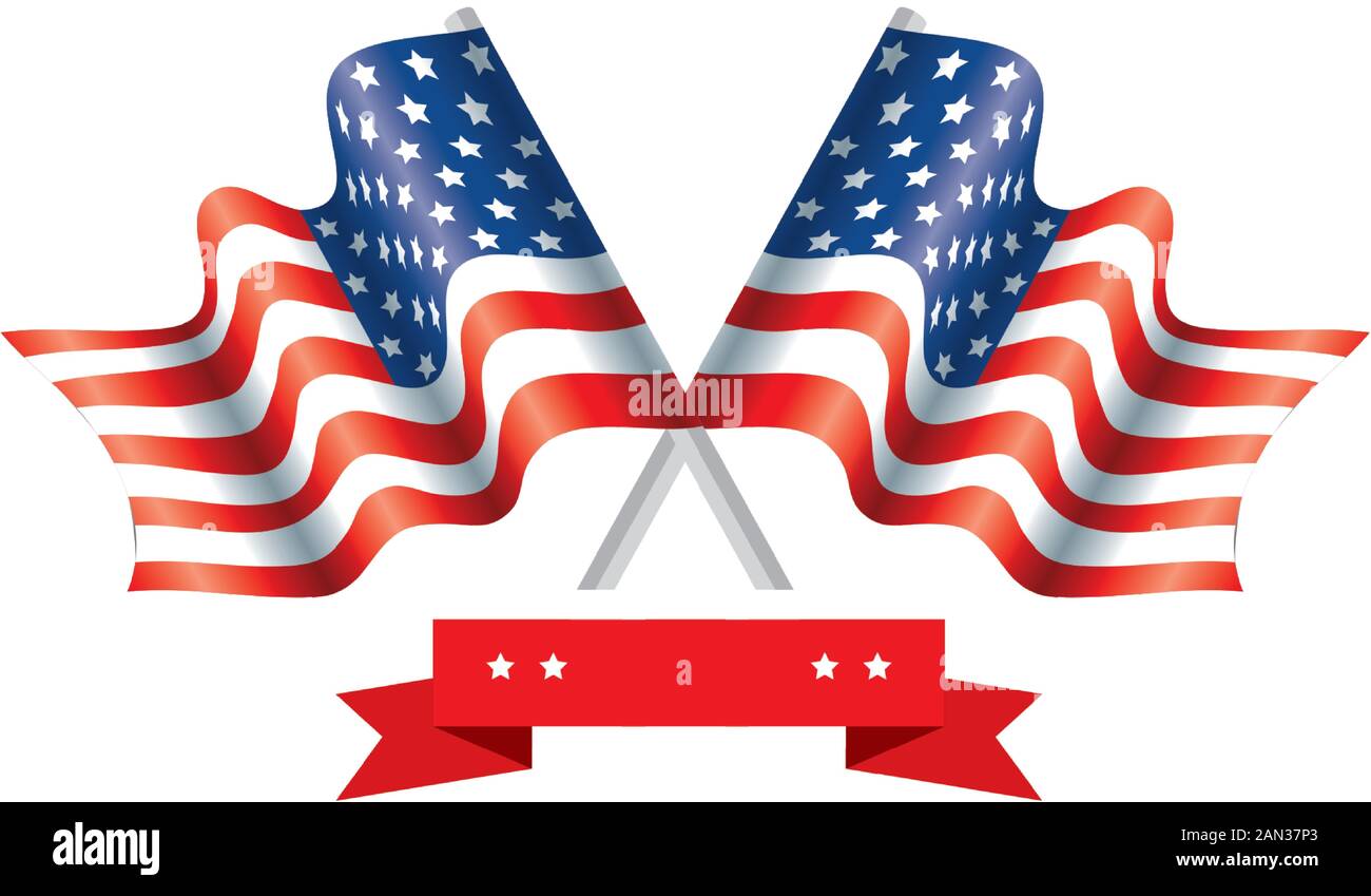 Usa flag and ribbon vector design Stock Vector Image & Art - Alamy