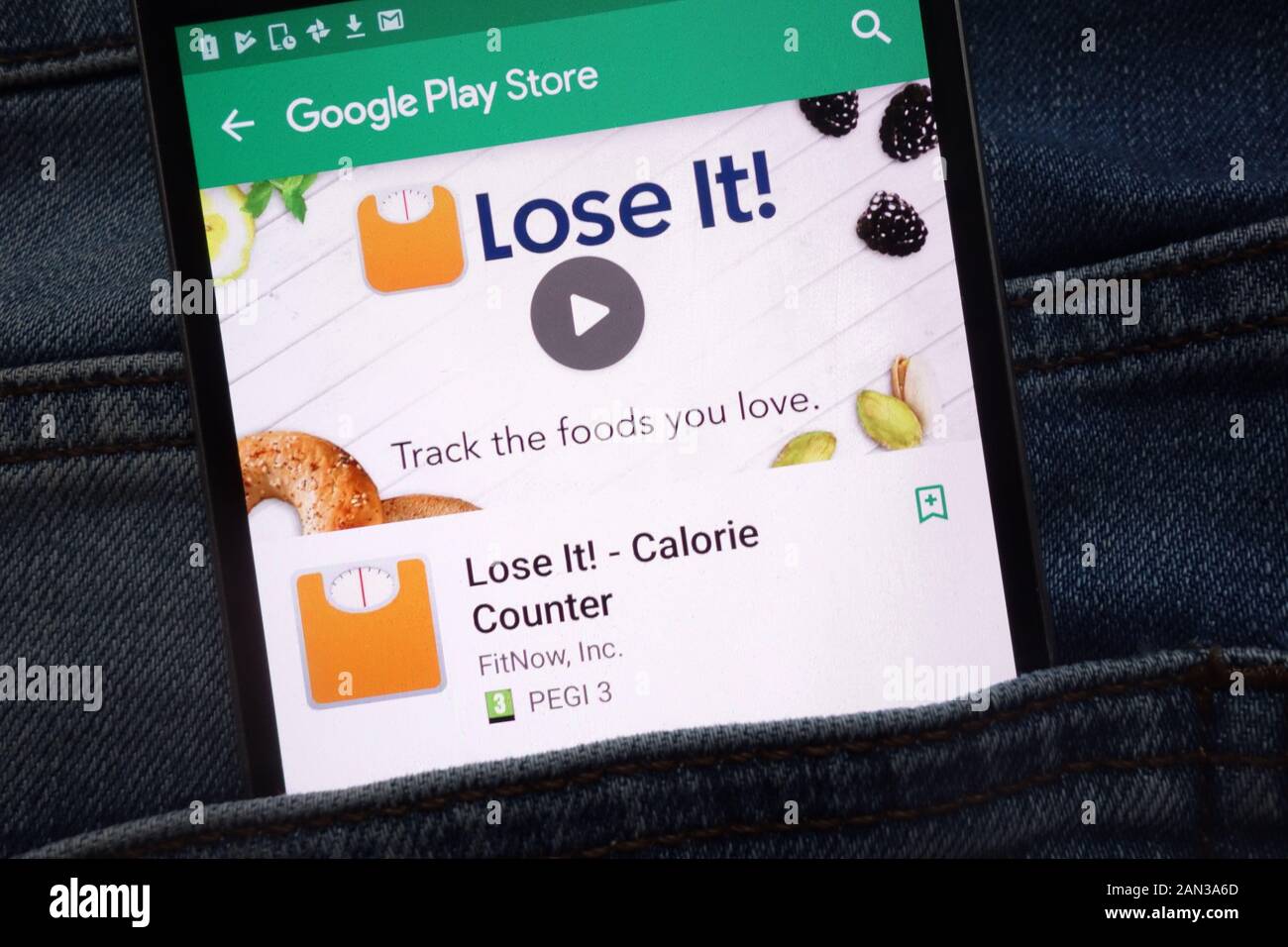 Lose It! - Calorie Counter app on Google Play Store website displayed ...