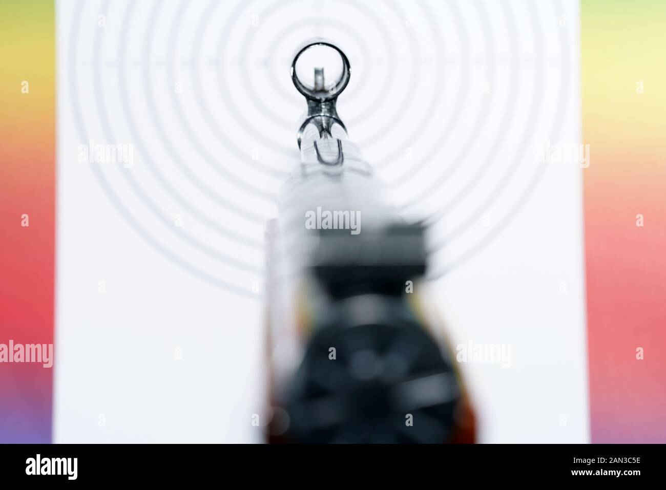 Air pistol with ammunition for sports shooters in caliber 4.5 mm ...