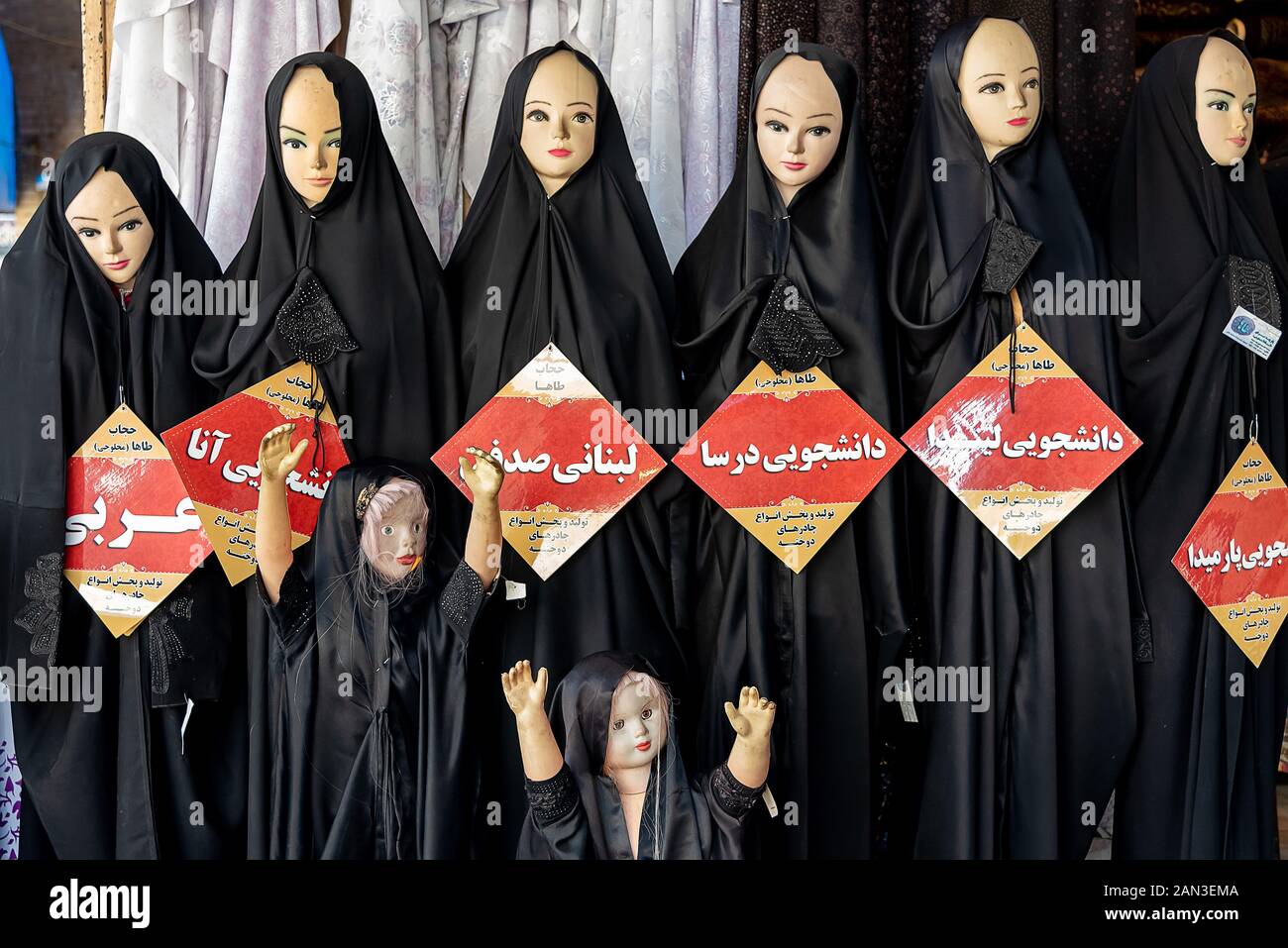 March 3, 2019: Islamic outfit seller (hijab, veils and scarfs) in ...