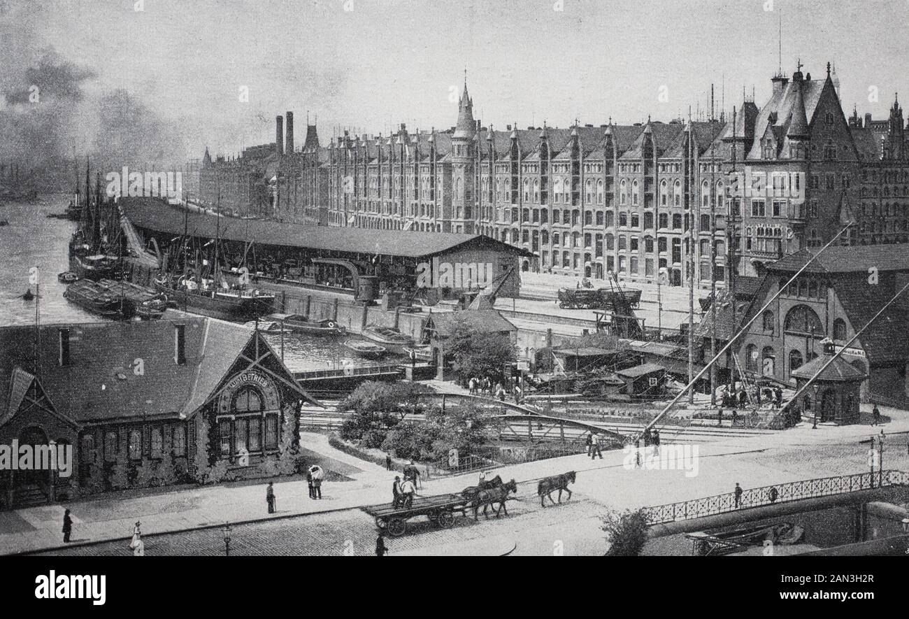 Hamburg port 19th century hi-res stock photography and images - Alamy