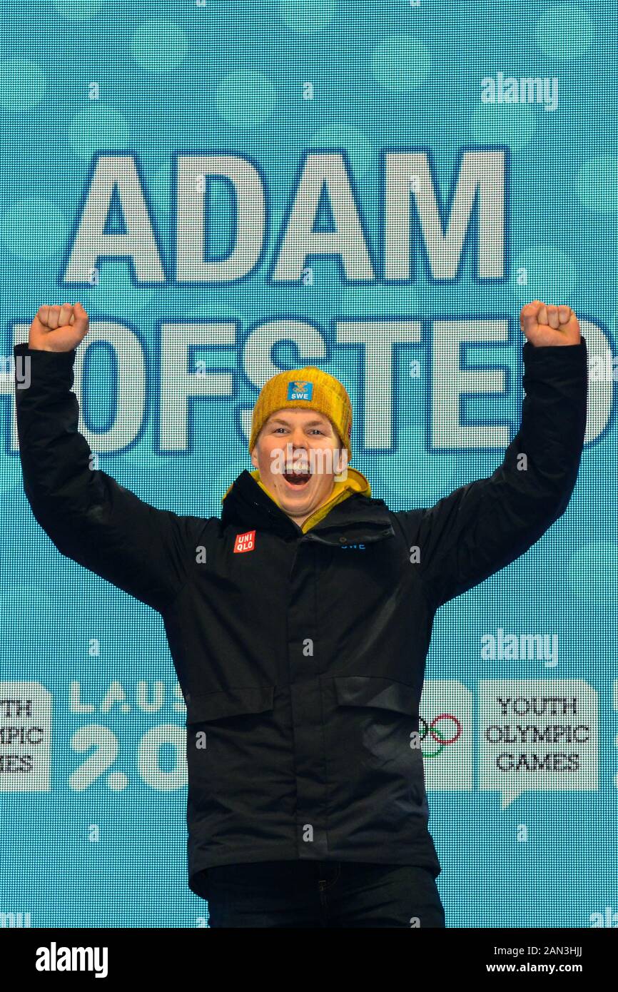 Lausanne, Switzerland. 15th Jan, 2020. Adam Hofstedt of Sweden ...