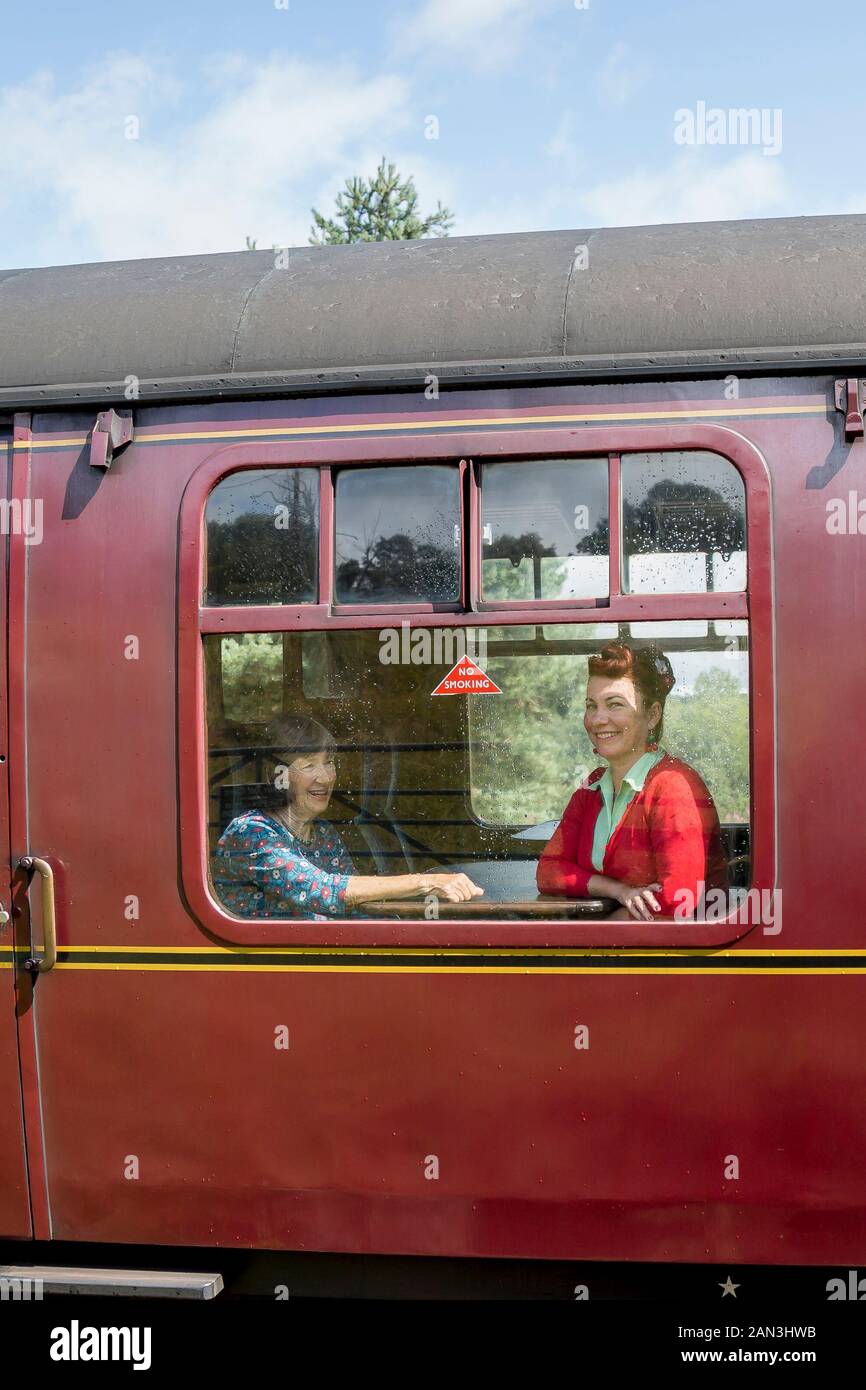 Steam railway inside carriage hi-res stock photography and images - Alamy