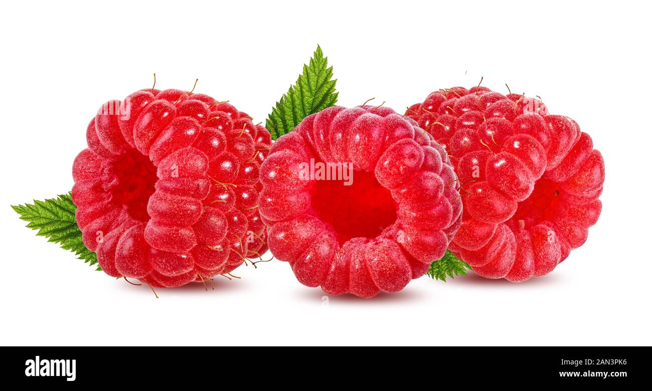 Raspberry isolated on white background Stock Photo - Alamy