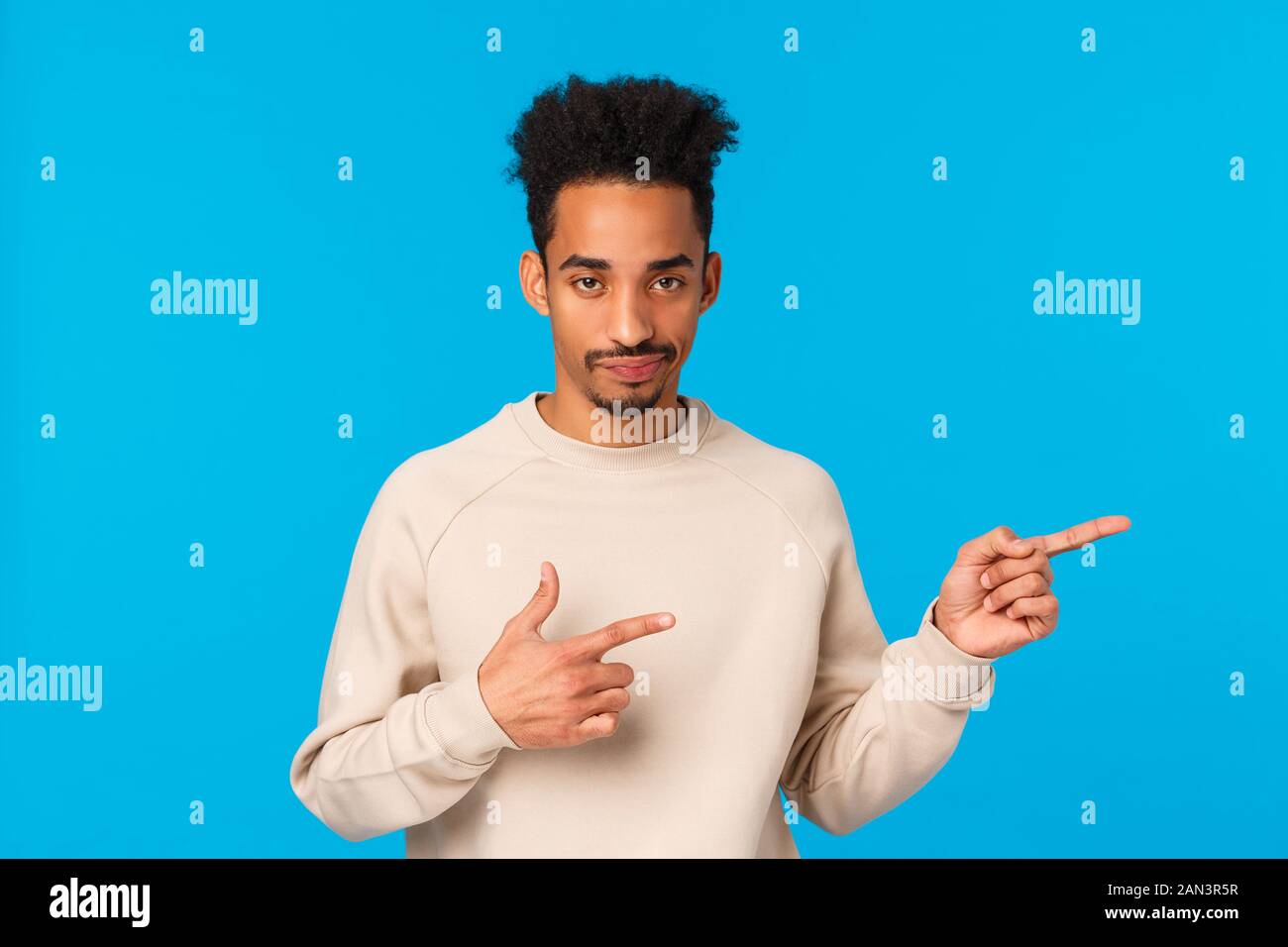 So lame, gosh. African-american good-looking man with moustache, afro ...