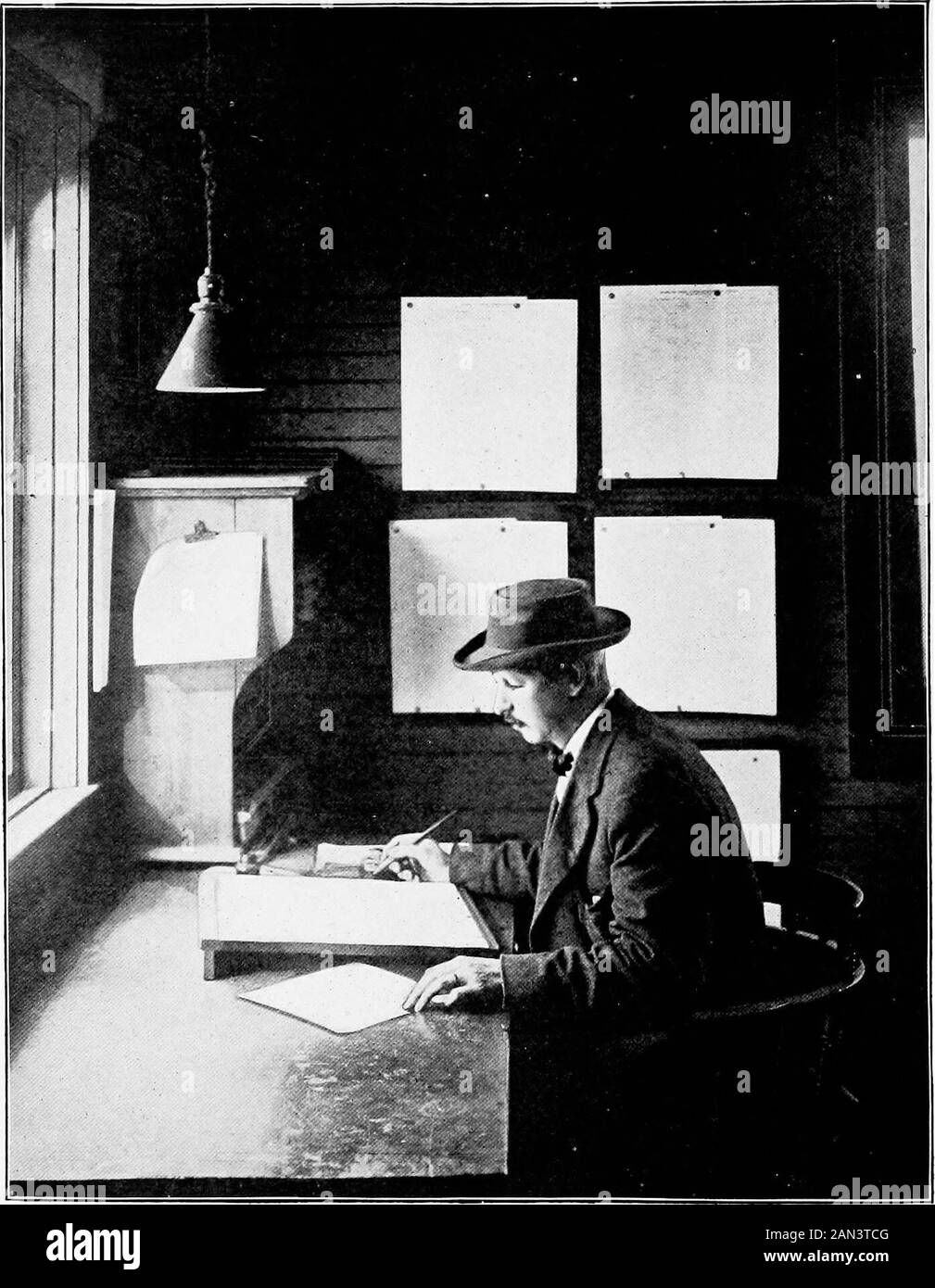 Grain inspection in Canada . bo. The yard office clerk writing his ...