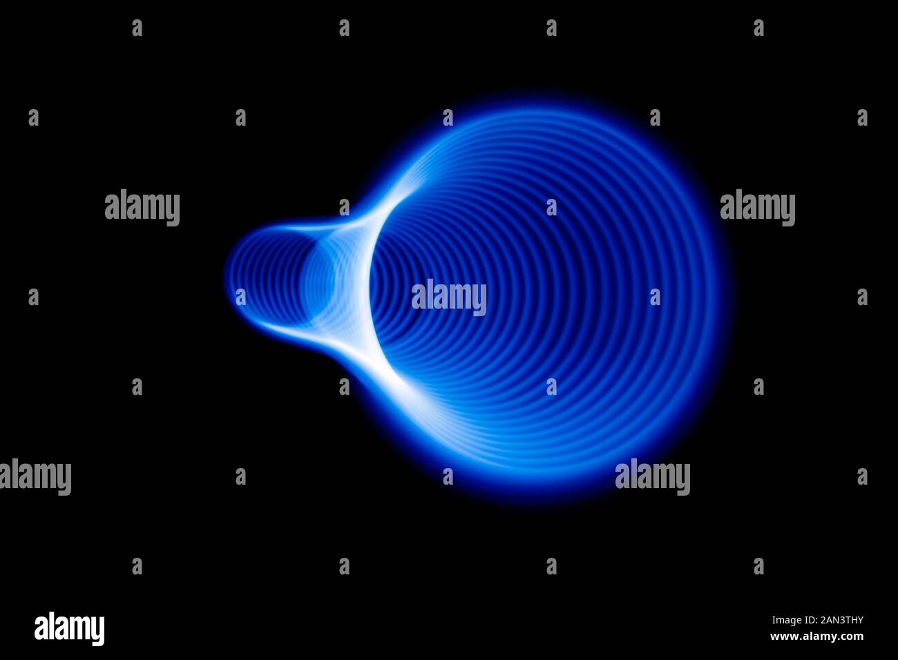 Sound waves in the dark in full color Stock Photo - Alamy