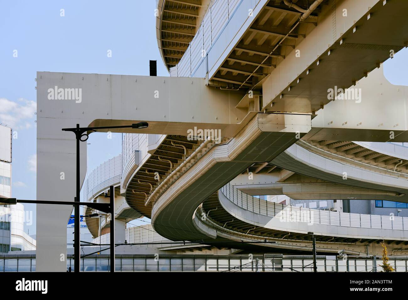 Elevated roads, curves and structures, Shinjuku, Tokyo, Japan Stock ...