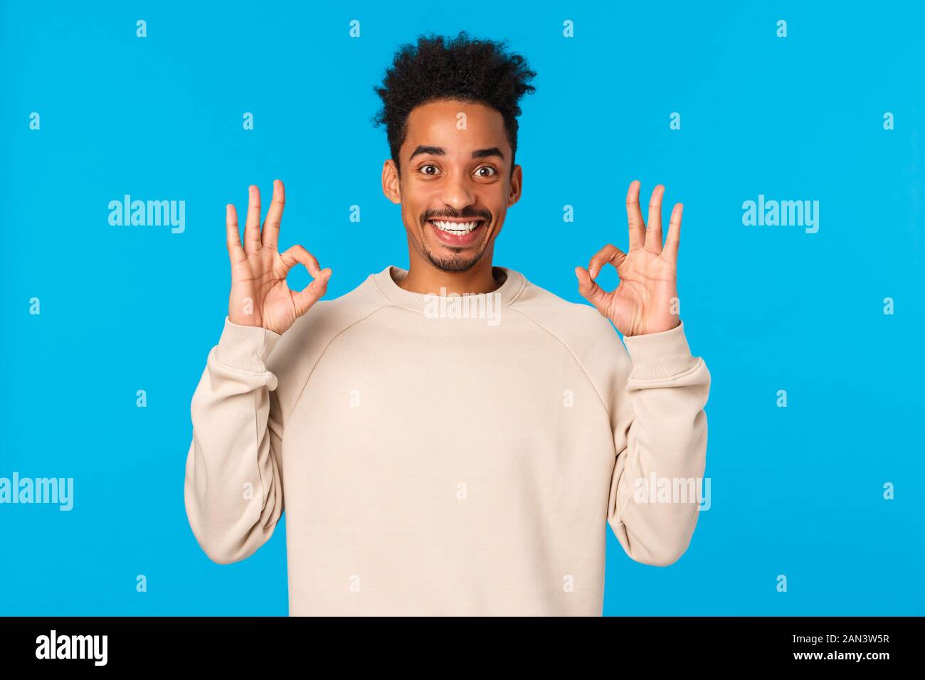 Alright, sounds good. Handsome excited smiling african-american man ...