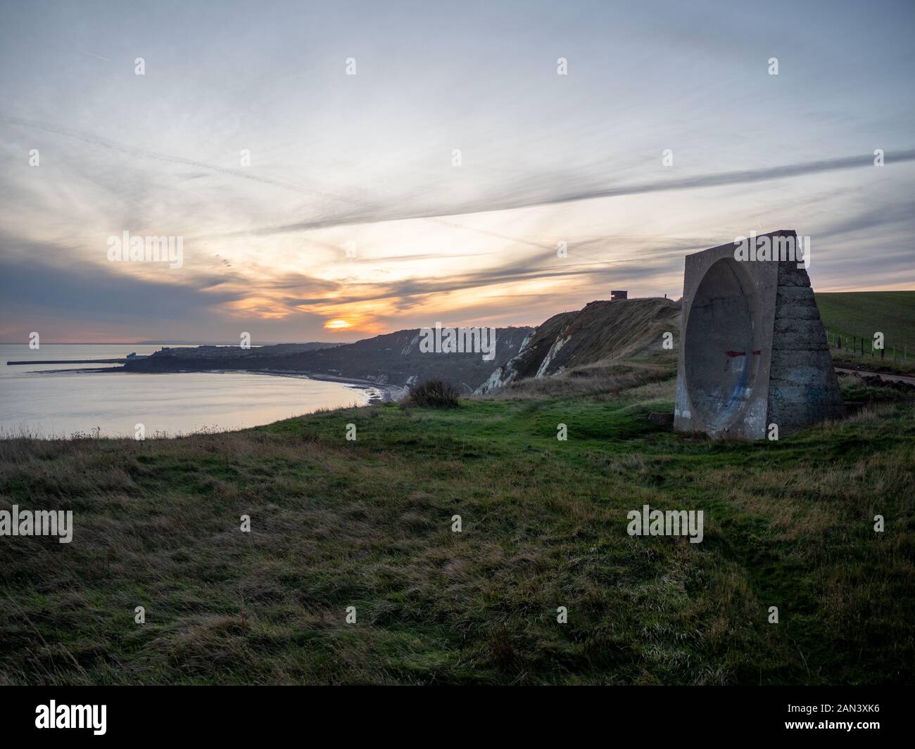 White Cliffs Of Dover Sunset Stock Photos & White Cliffs Of Dover ...