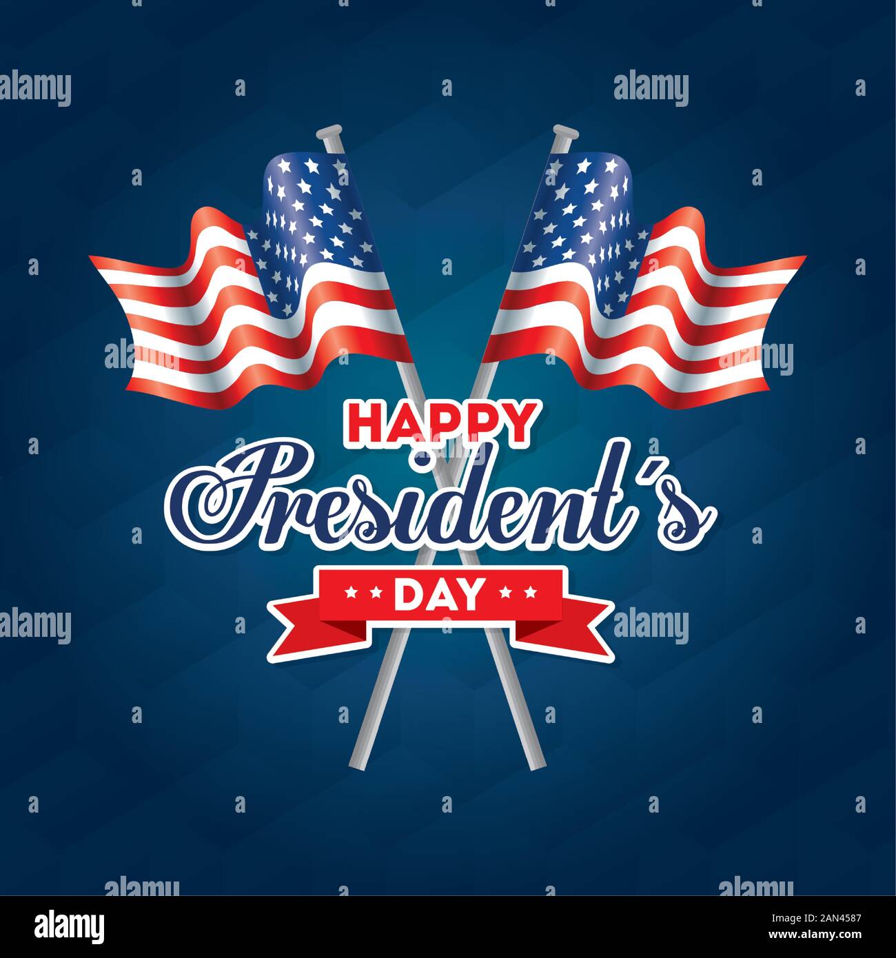 Flags of usa happy presidents day vector design Stock Vector Image ...