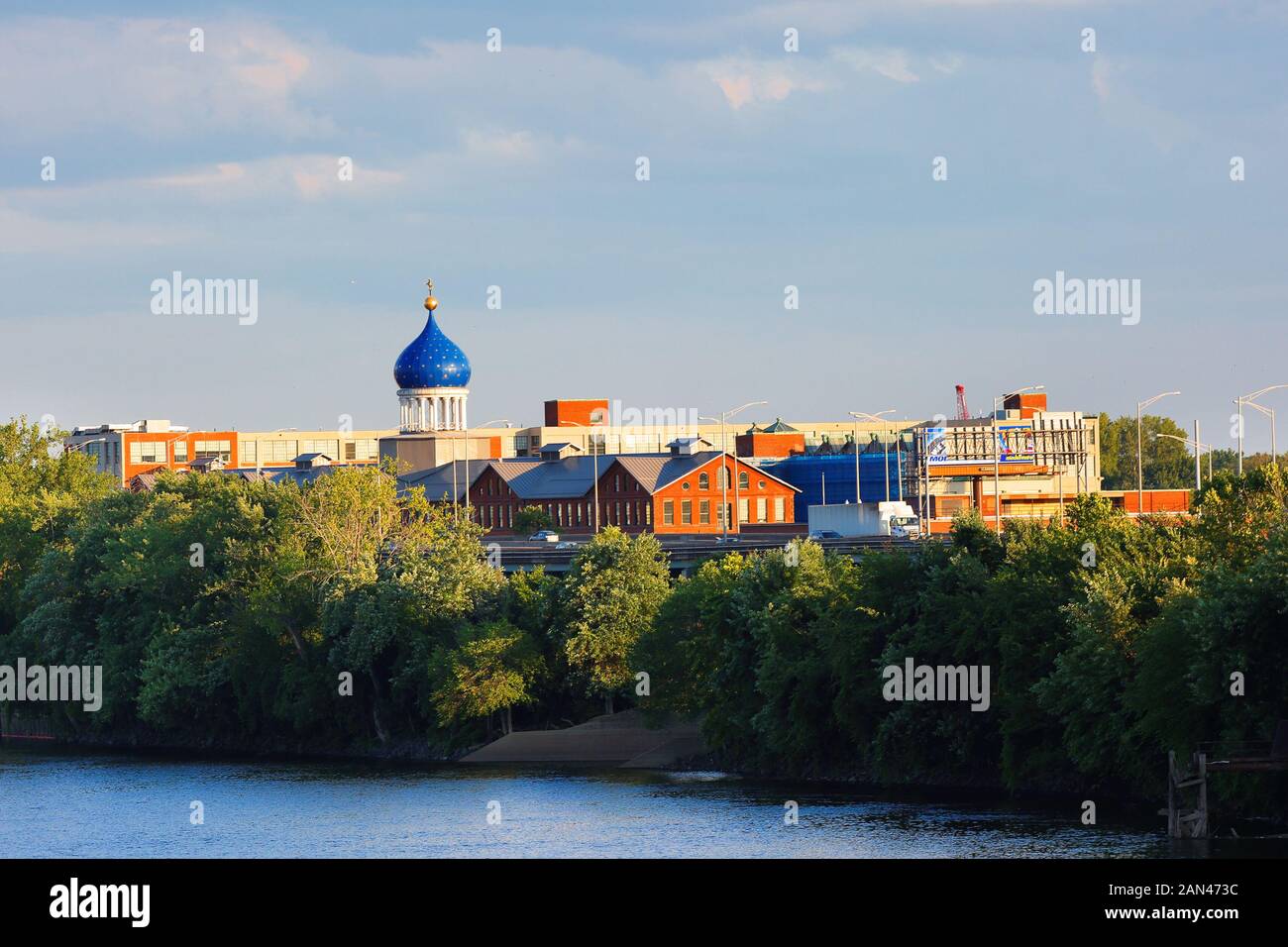 The Colt Armory Blue Dome at sunrise, Hartford CT Stock Photo - Alamy