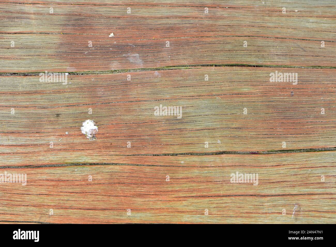 Detail of weathered timber surface with reddish rust stain Stock Photo ...