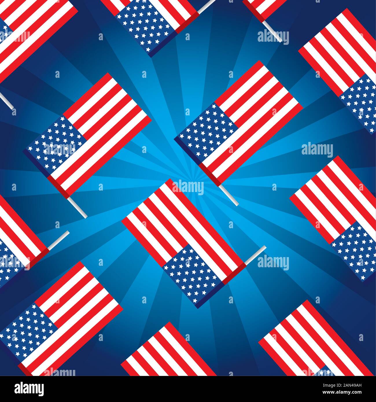 Usa flags background vector design Stock Vector Image & Art - Alamy
