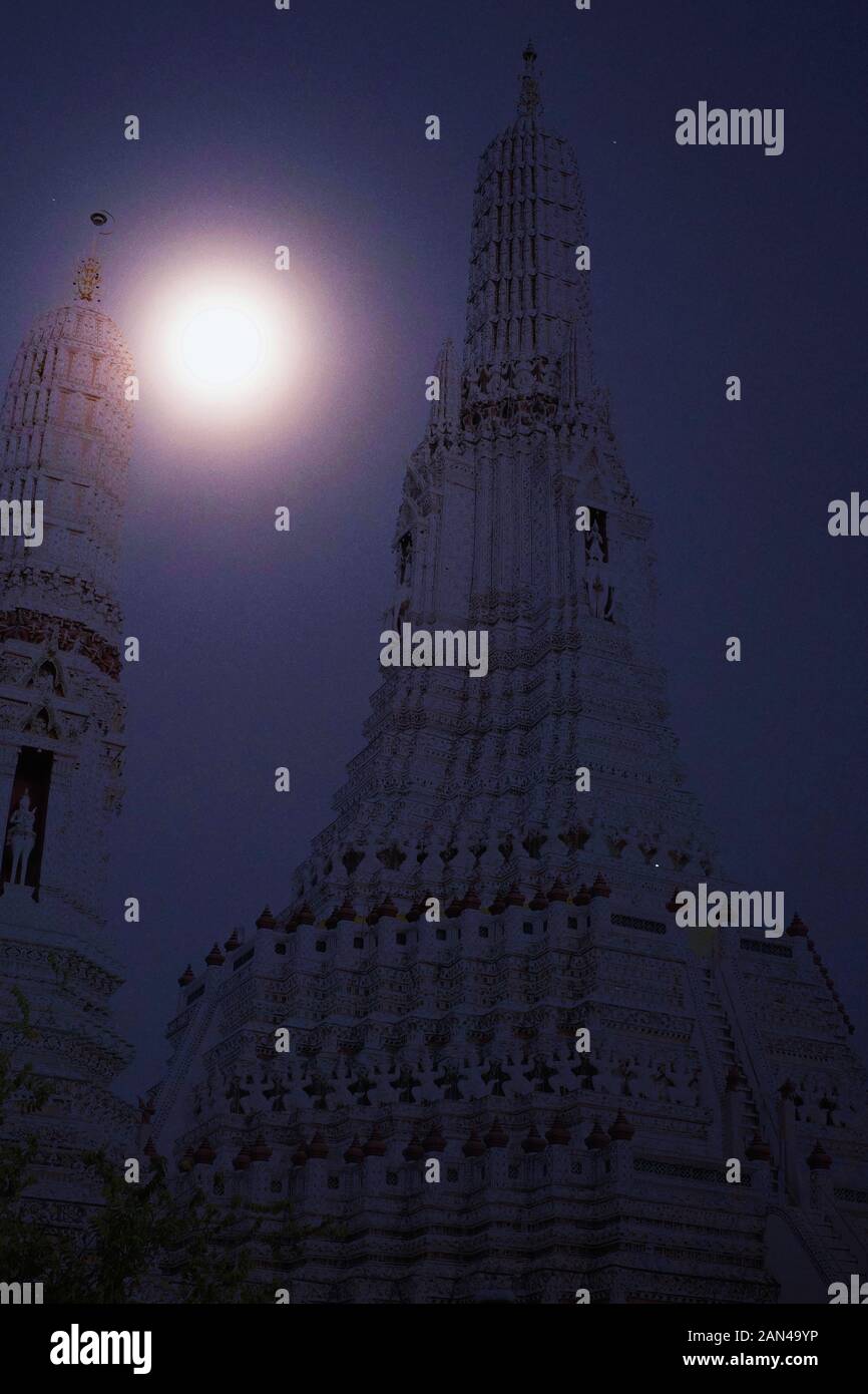 The Temple of The Dawn in full moon Stock Photo - Alamy
