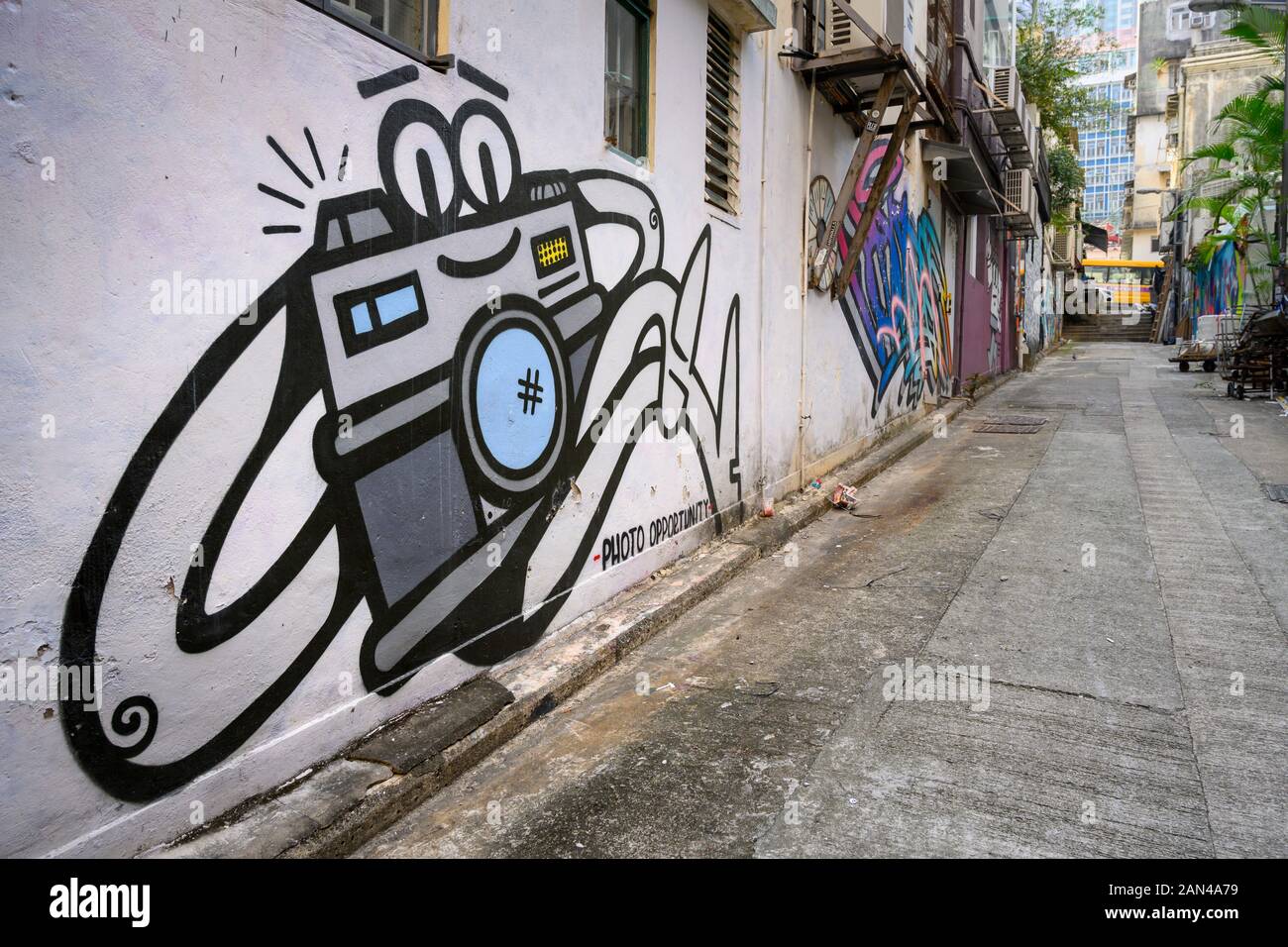 Street Art by 45RPM in Shuen Wan Hong KOng Stock Photo - Alamy