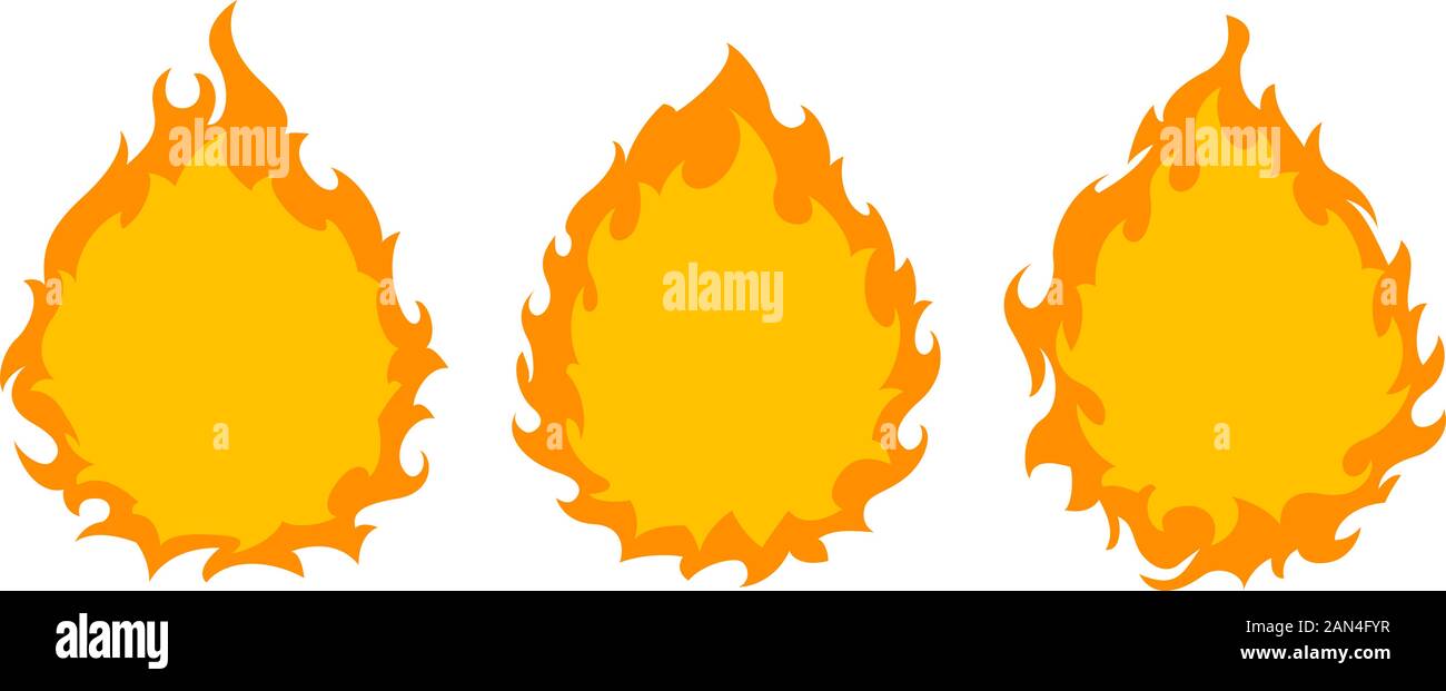Round fire frames Stock Vector Image & Art - Alamy