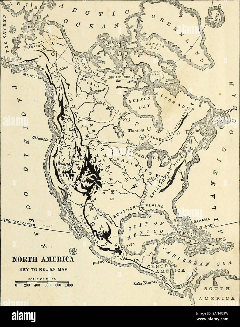 Rocky Mountains Map North America