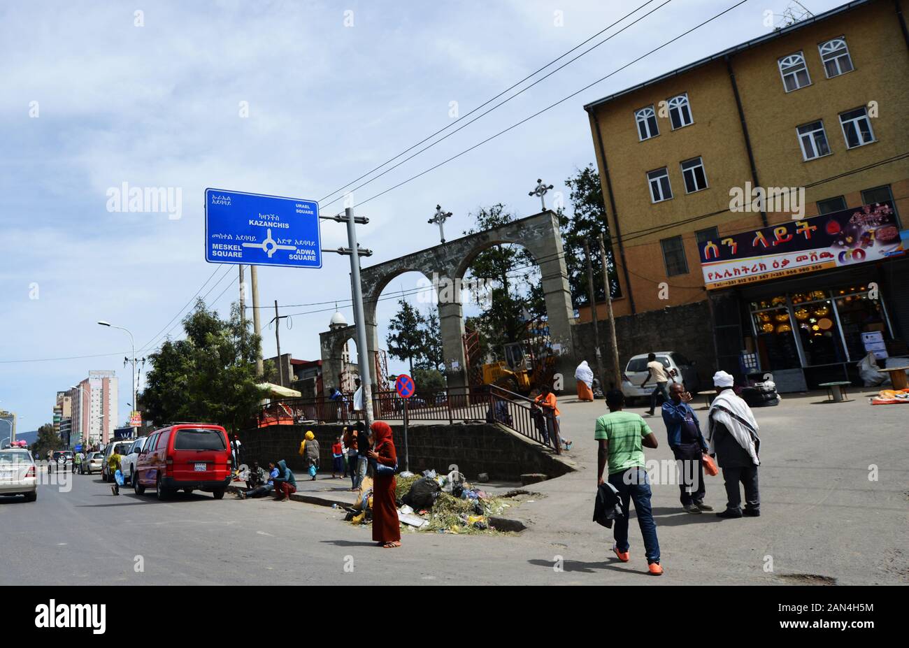 Addis Ababa Ethiopia Africa Piazza High Resolution Stock Photography ...