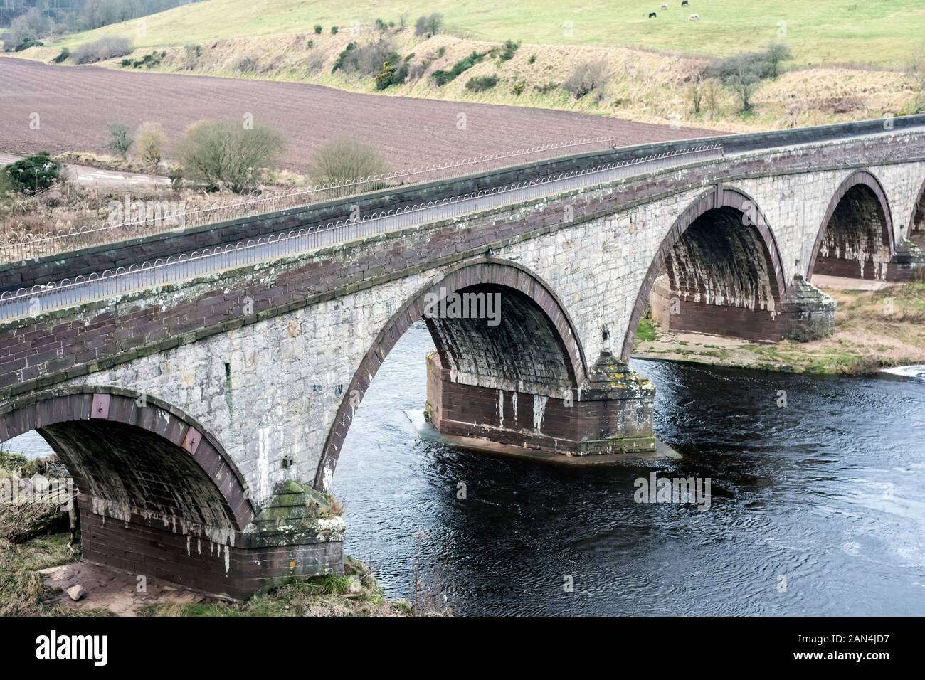 18th century, Lower Northwater Bridge, A92, over River North Esk ...