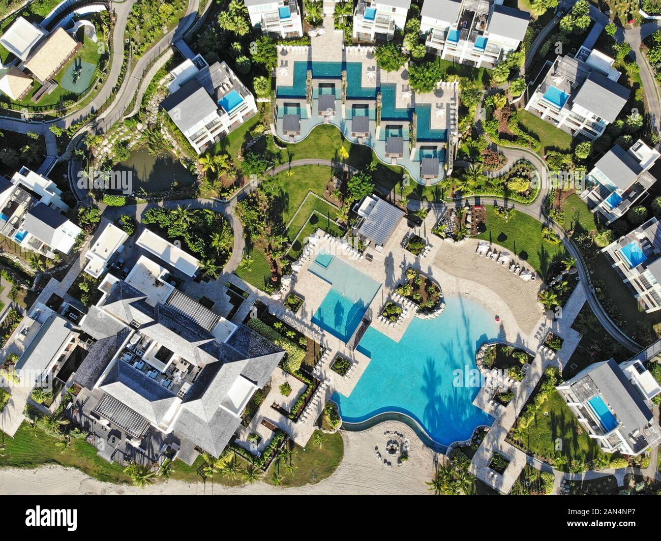 ST KITTS, ST KITTS AND NEVIS -24 NOV 2019- Aerial view of the Park ...
