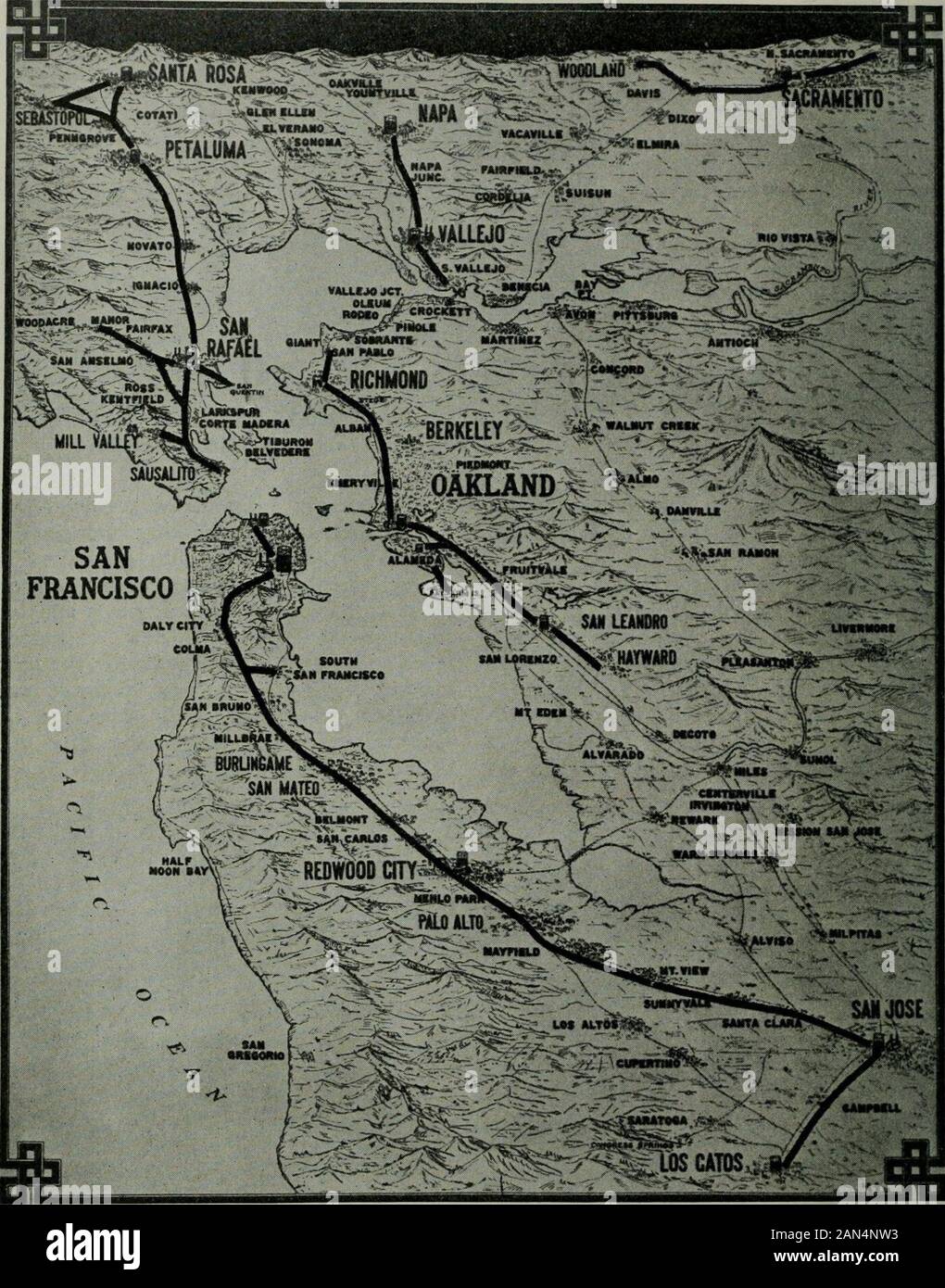 Five points map hi-res stock photography and images - Alamy