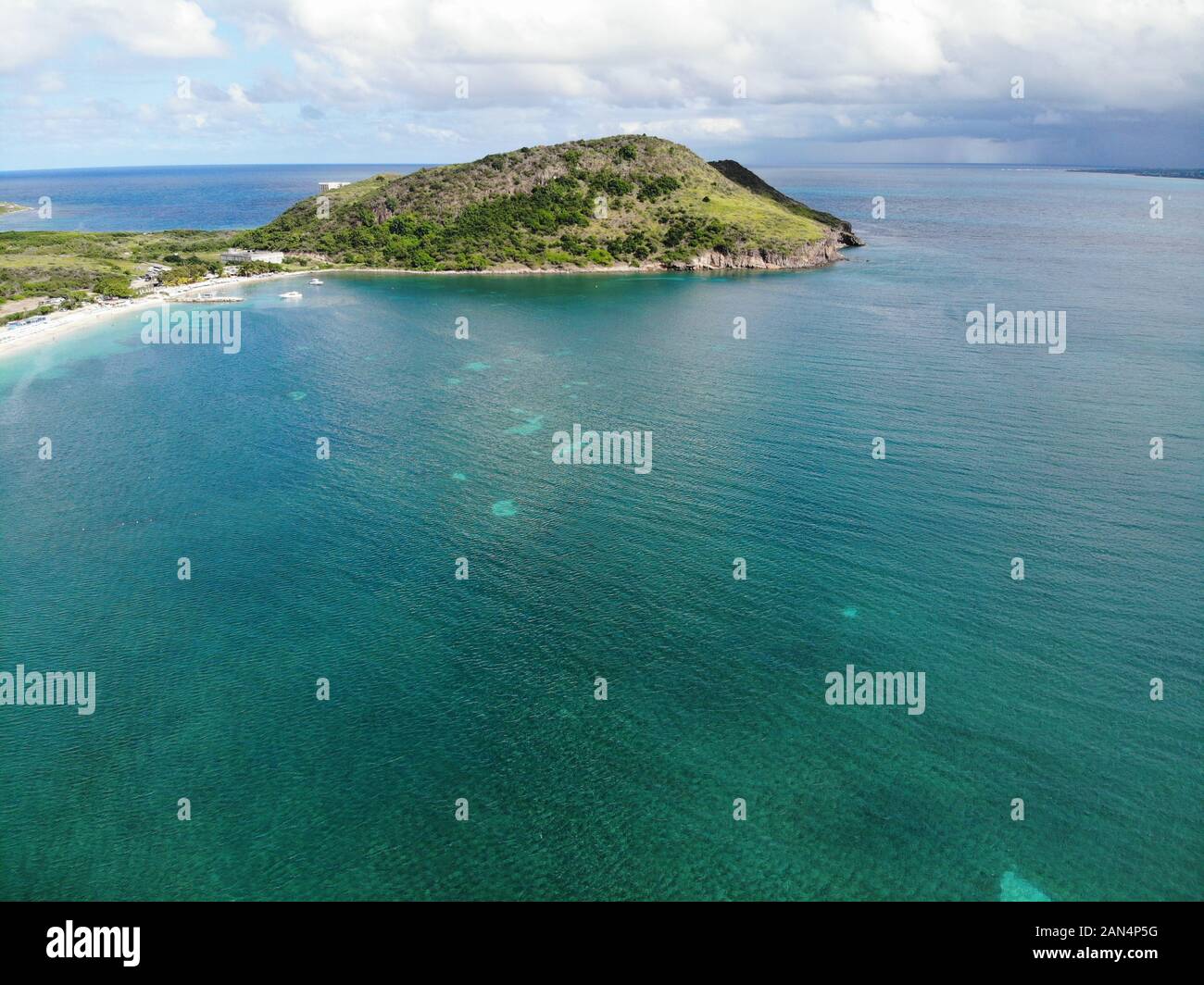 ST KITTS, ST KITTS AND NEVIS -24 NOV 2019- Aerial panoramic view of ...