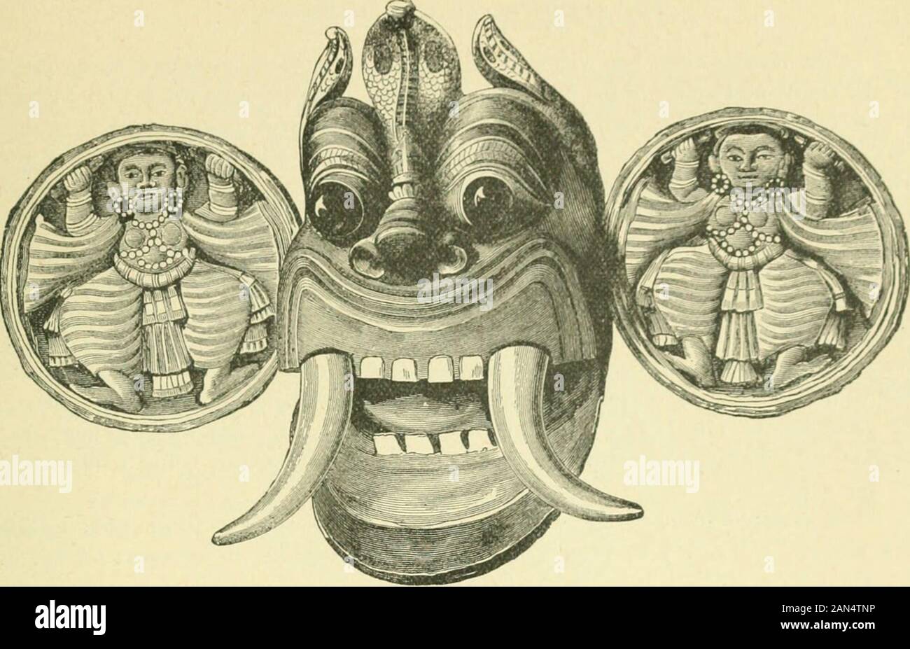 Seven years in Ceylon: stories of mission life . MASK OF A DEVIL-DANCER ...