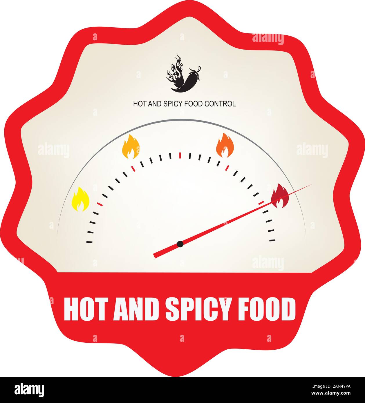 Round vintage label for Hot and Spicy Food Day Stock Vector Image & Art ...
