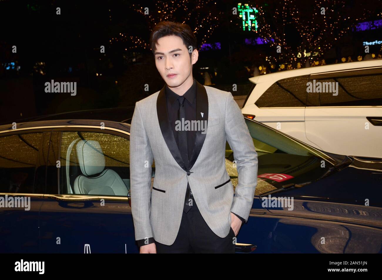 --FILE--Dressed in suit, Chinese actor Zhang Binbin, also known as Vin Zhang, attends red carpet ...