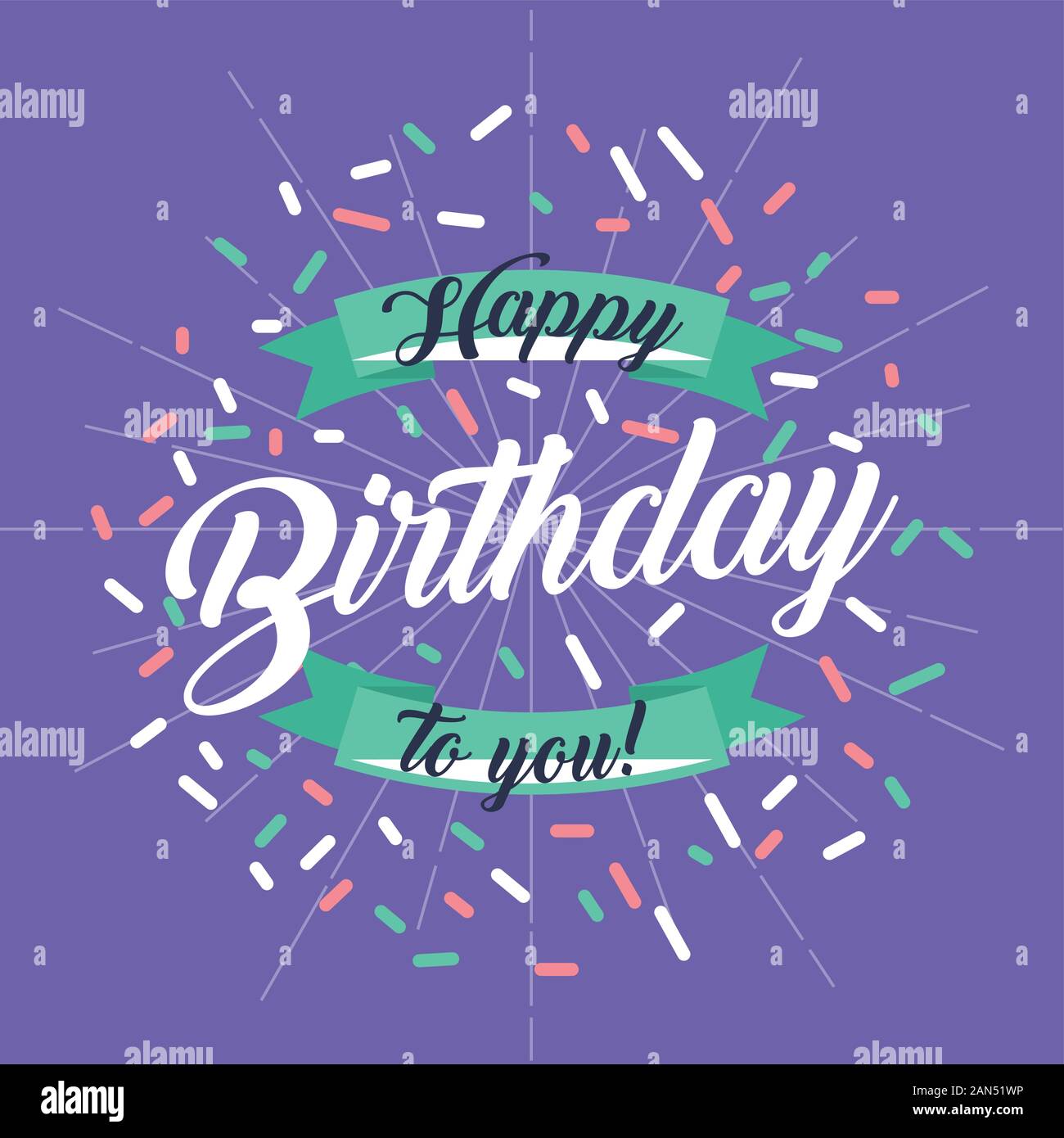 happy birthday celebration card lettering Stock Vector Image & Art - Alamy