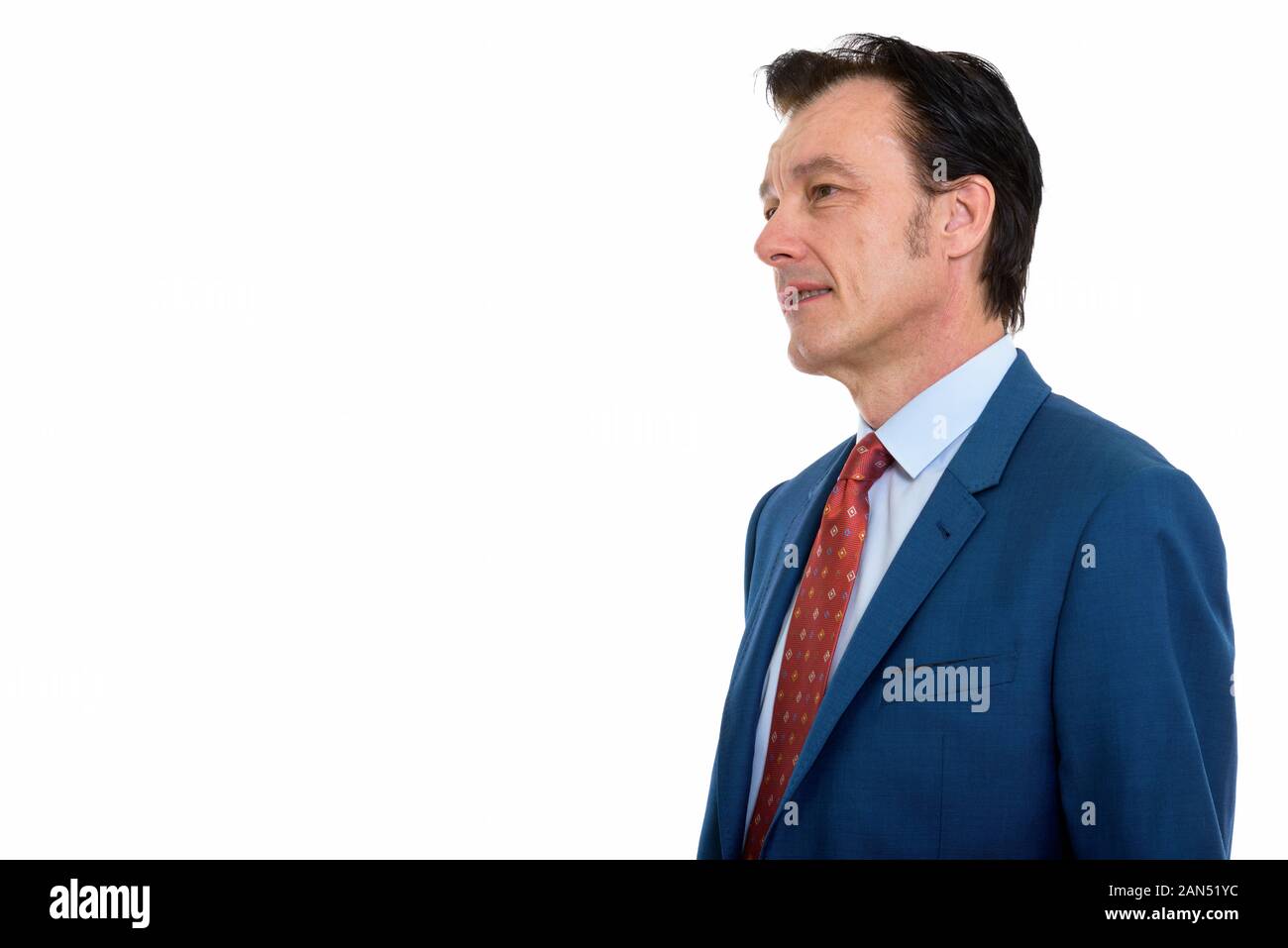 Profile handsome thoughtful man Cut Out Stock Images & Pictures - Alamy