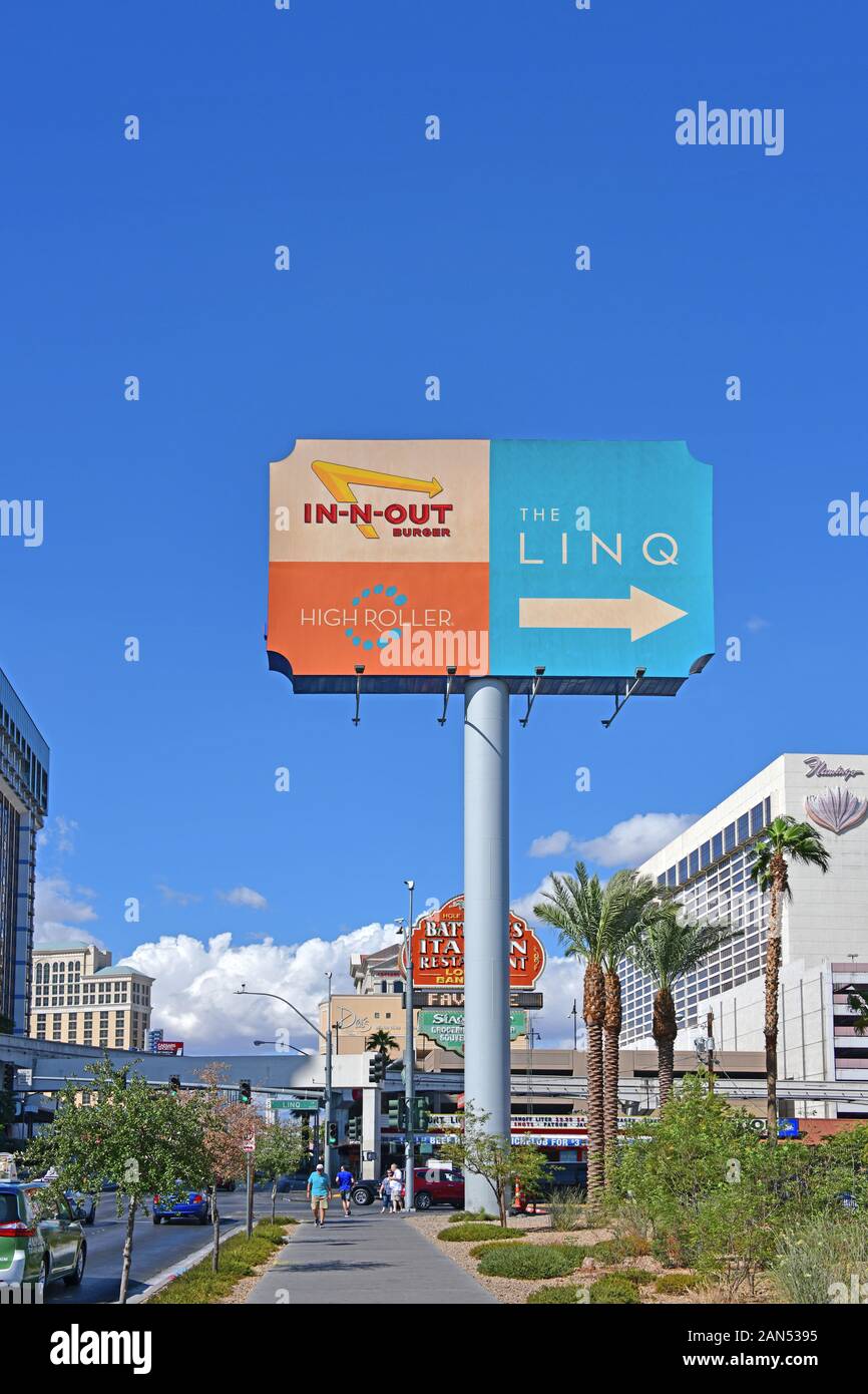 Las Vegas NV USA 10-03-18 This sign is located on Flamingo Avenue and ...