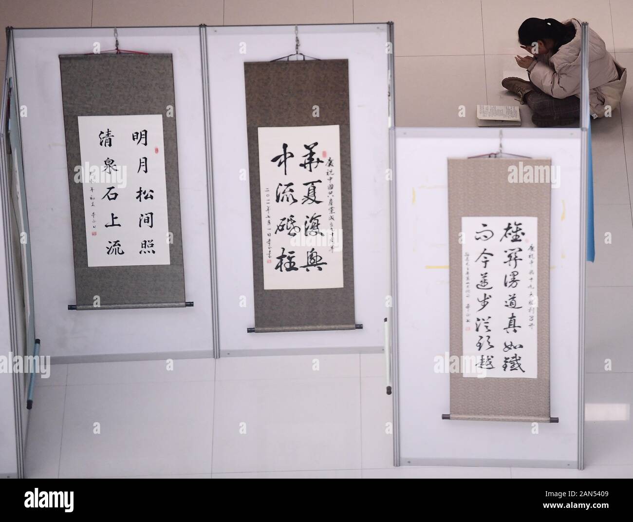Applicants study at the library of Shenyang Agricultural University for ...