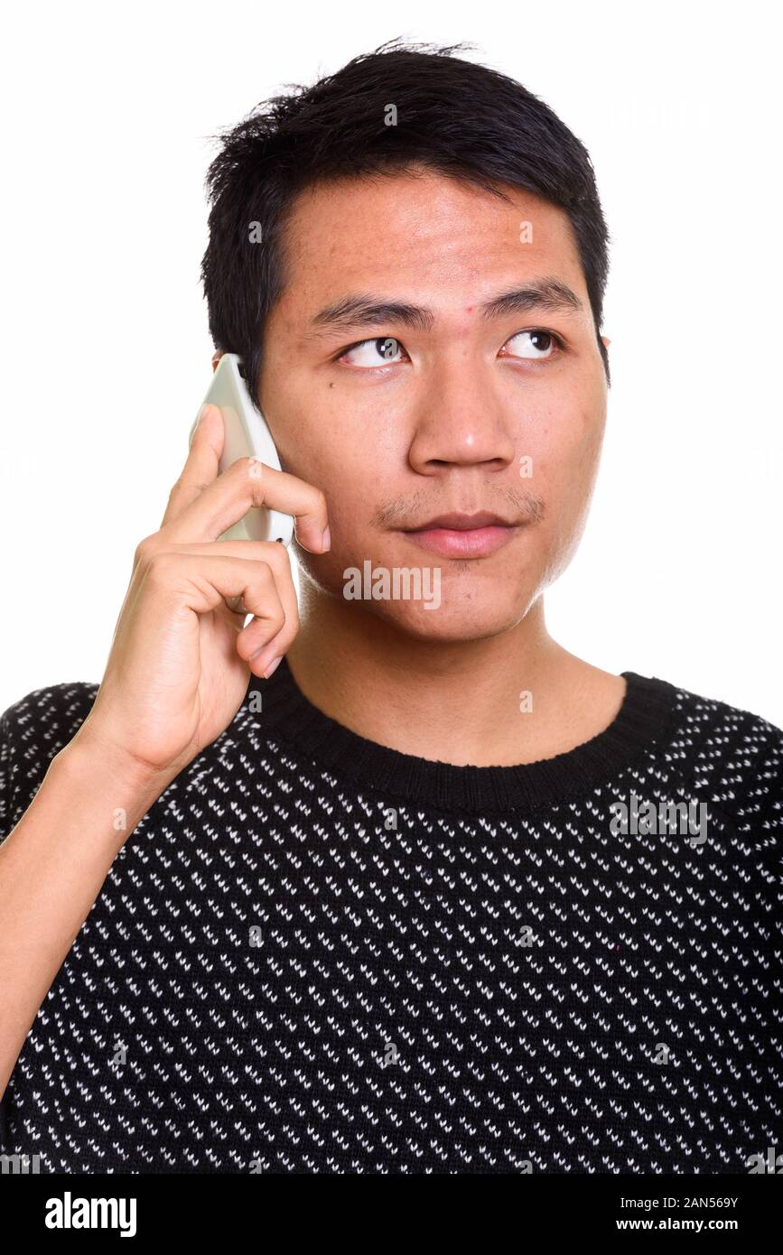 Asian man talking hi-res stock photography and images - Alamy
