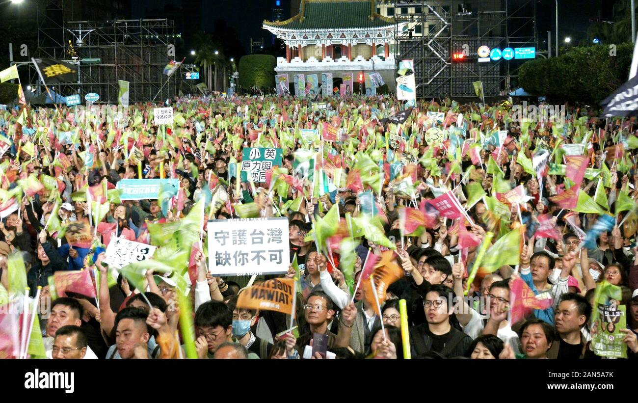 People attend a Democratic Progressive Party (DPP) Rally the day before ...
